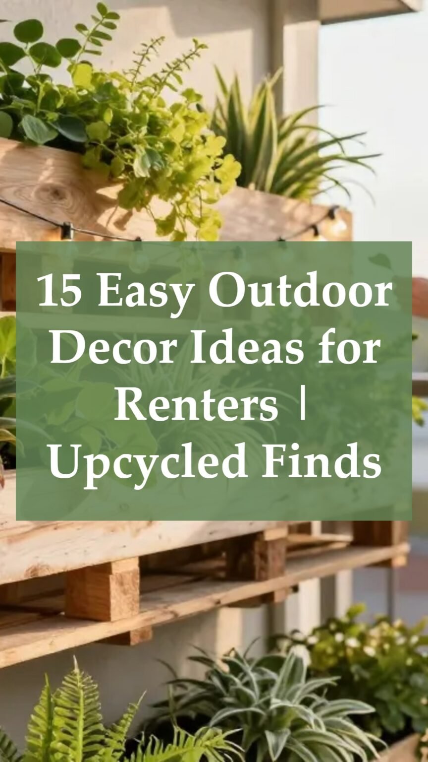 15 Easy Outdoor Decor Ideas for Renters | Upcycled Finds – Cozy Home Oasis